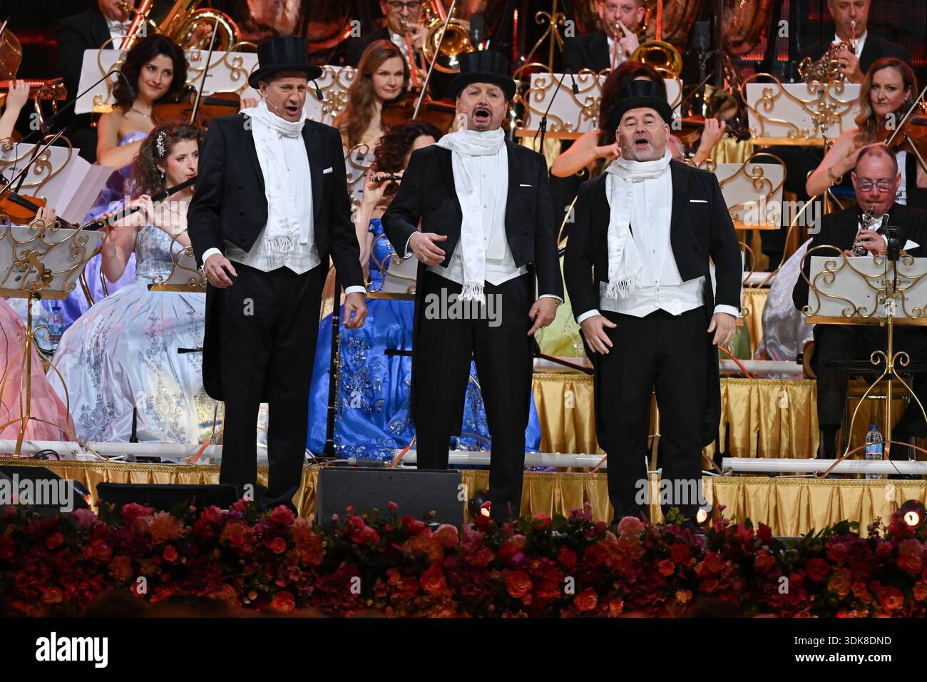 Musicians performs with his Johann Strauss Orchestra of André Rieu ...