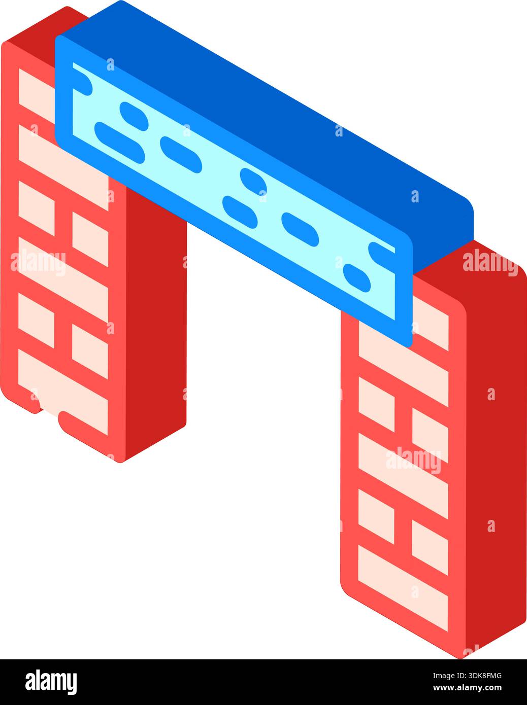 Isometric brick archway with a blue signboard design Stock Vector Image ...