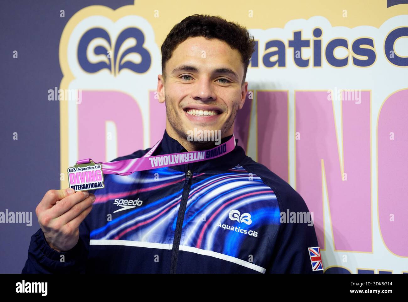 Great Britain's Jordan Houlden with gold medal on the podium after the ...
