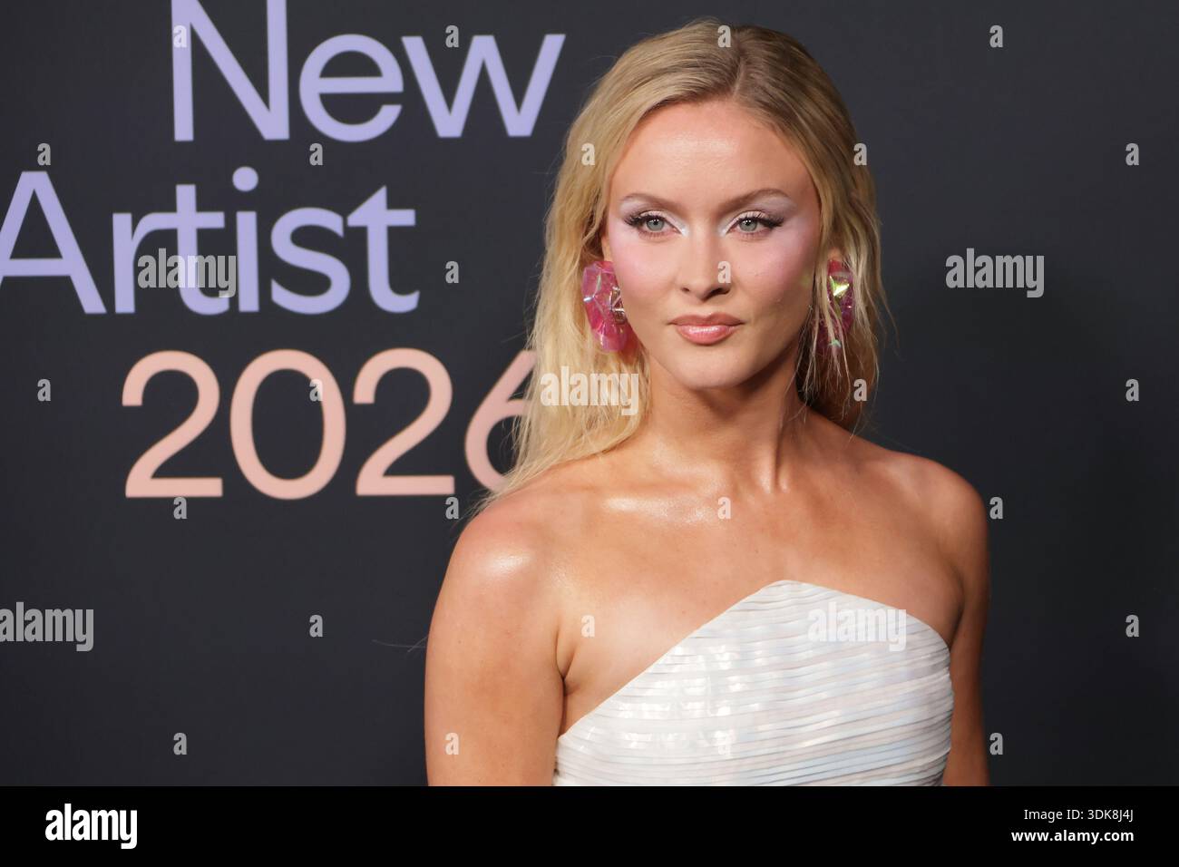 Zara Larsson attends Spotify's 2026 Best New Artist Party at The Lot at ...