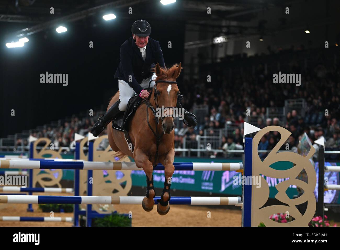 Roger-Yves Bost, a French show jumping rider during the five-star show ...