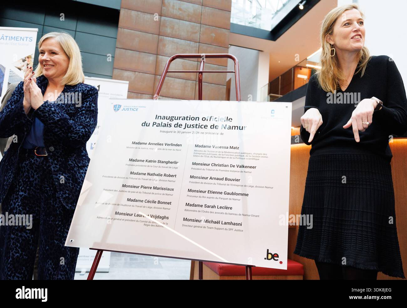 Minister of Public Modernisation Vanessa Matz and Minister of Justice ...