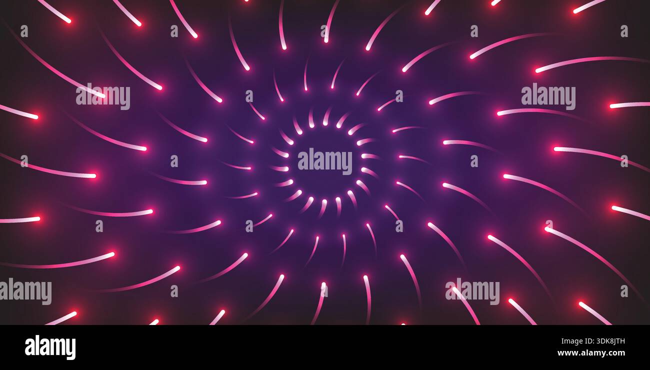 Neon Spiral Light Tunnel Abstract Background Futuristic Energy Vortex ...