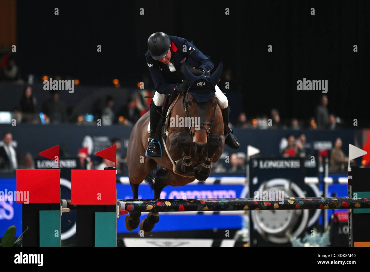 John Whitaker, a British athlete during the five-star show jumping ...