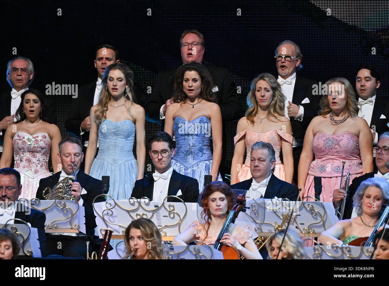 Musicians performs with his Johann Strauss Orchestra of André Rieu ...