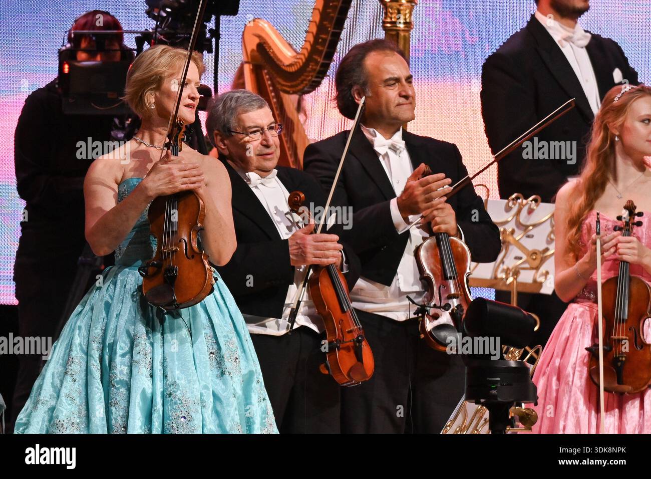 Musicians performs with his Johann Strauss Orchestra of André Rieu ...