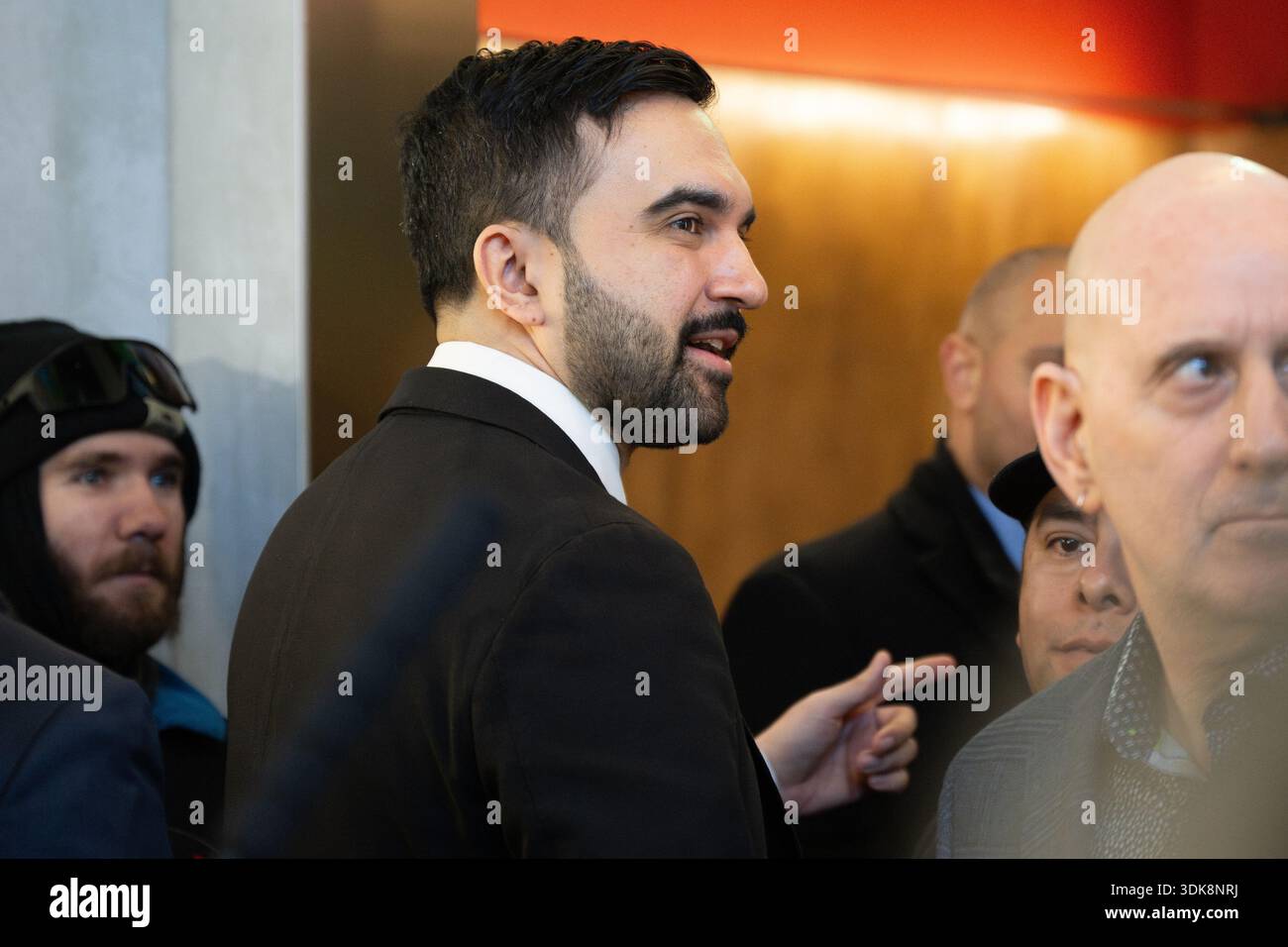 Photo by: NDZ/STAR MAX/IPx 2026 1/30/26 Mayor Zohran Mamdani holds a ...