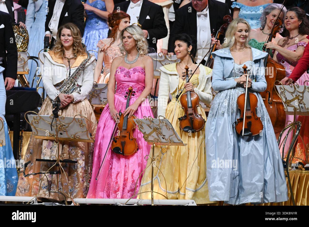 Musicians performs with his Johann Strauss Orchestra of André Rieu ...