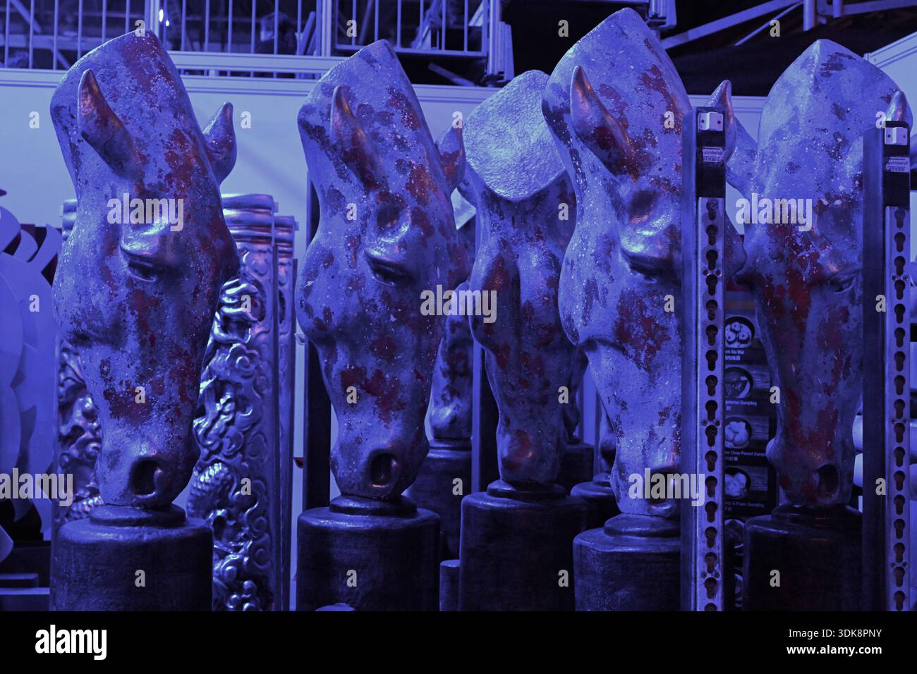 The horse head decorations at Hong Kong International Horse Show on ...