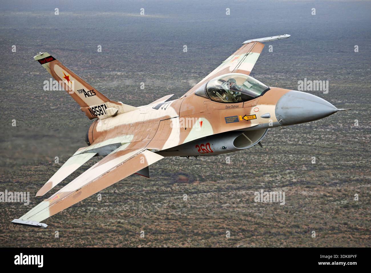 Air-to-air close-up of a General Dynamics F-16A Netz during 2023 test ...