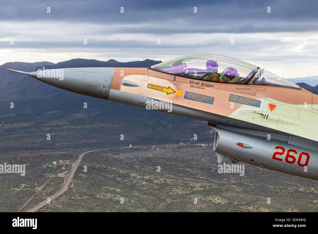 A General Dynamics F-16A Netz operated by Top Aces is shown in air-to ...