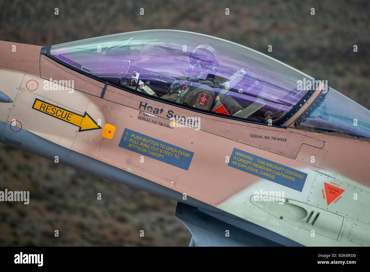 A Top Aces F-16A Netz flies in air-to-air configuration near Luke Air ...