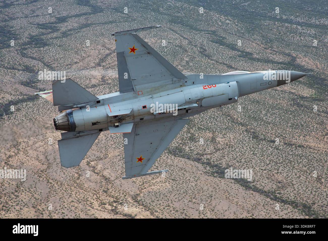 The F-16A Netz banks to reveal the underside during Top Aces test ...