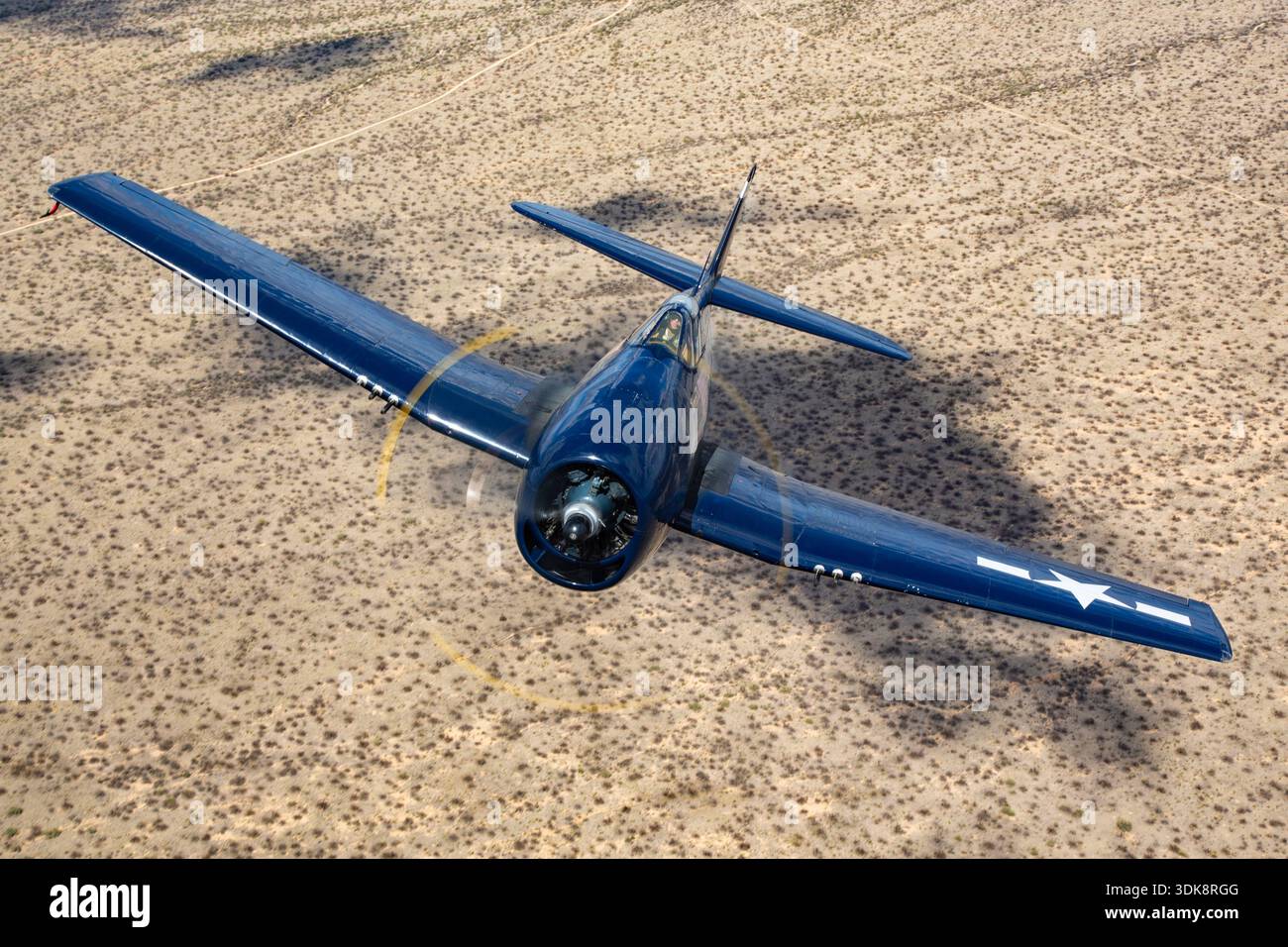The image captures a Grumman F6F-5 Hellcat from a close air-to-air ...