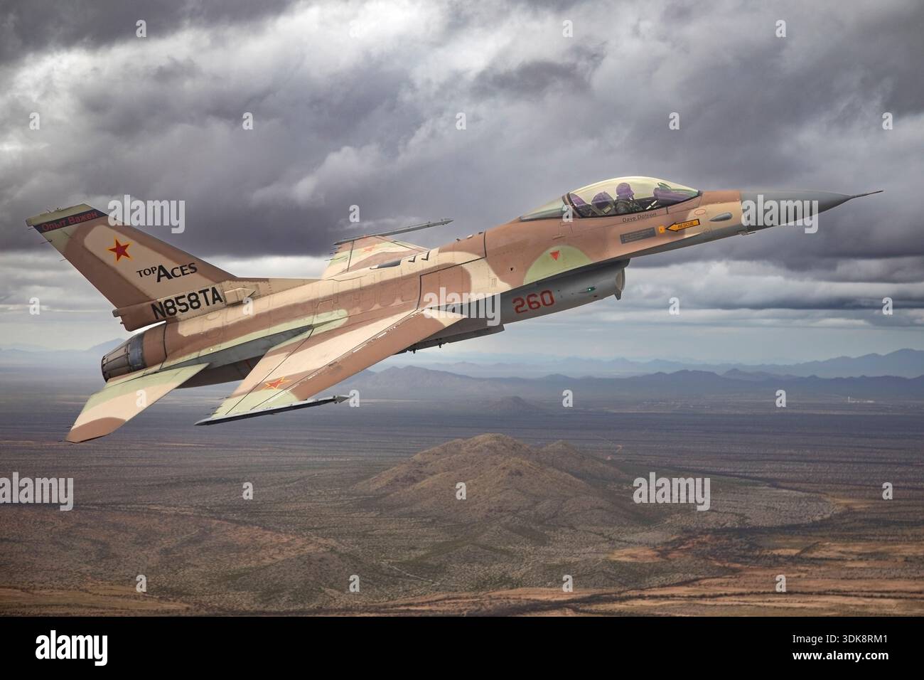 A Top Aces operated General Dynamics F-16A Netz is photographed in air ...