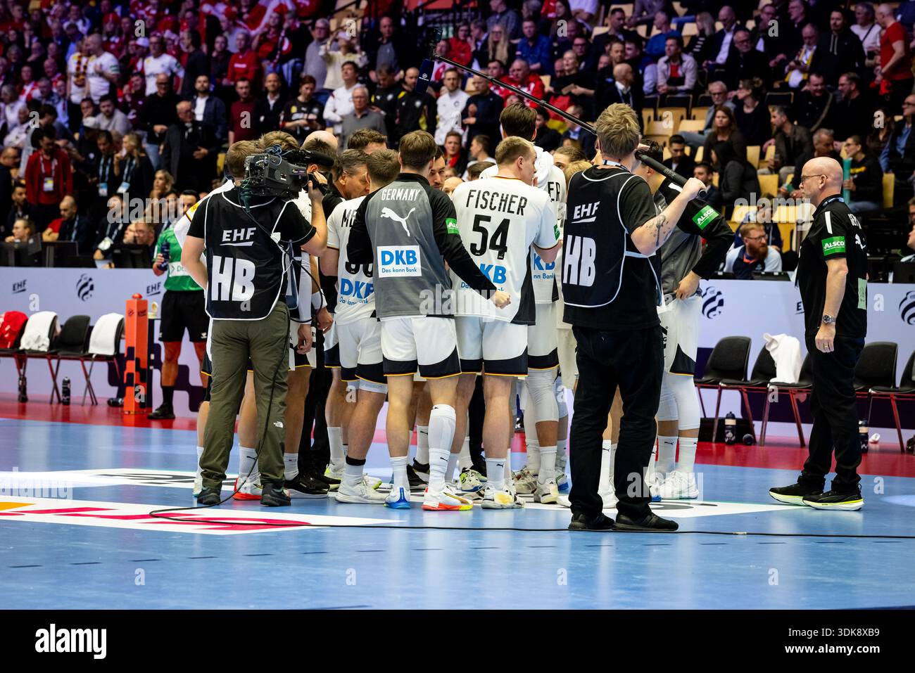 HERNING, DENMARK - JANUARY 30: team Germany during timeout during the ...