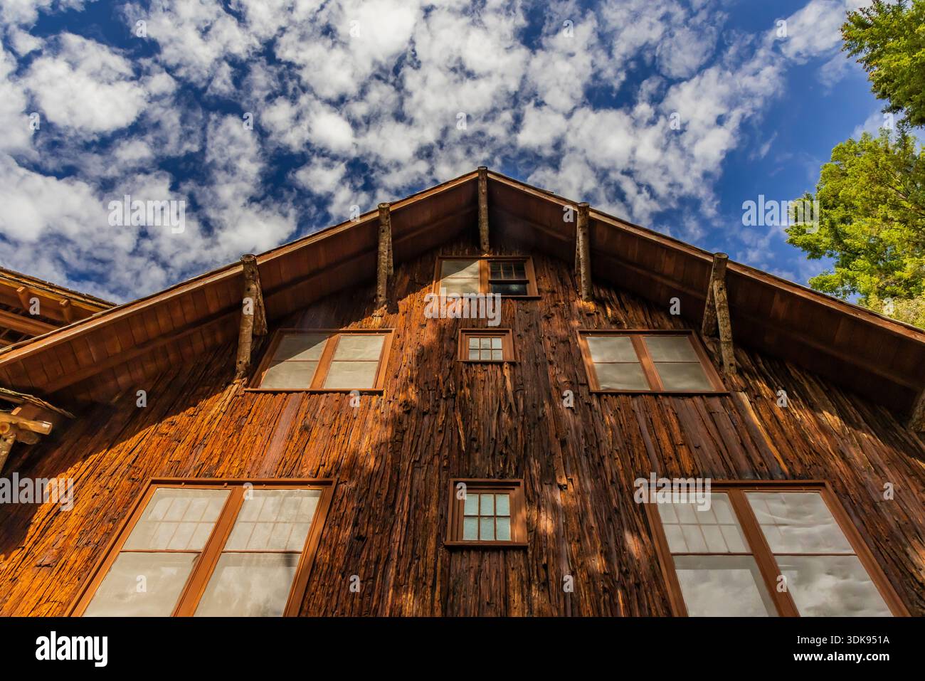 The historical Oregon Caves Chateau, sided with Port Orford Cedar bark ...