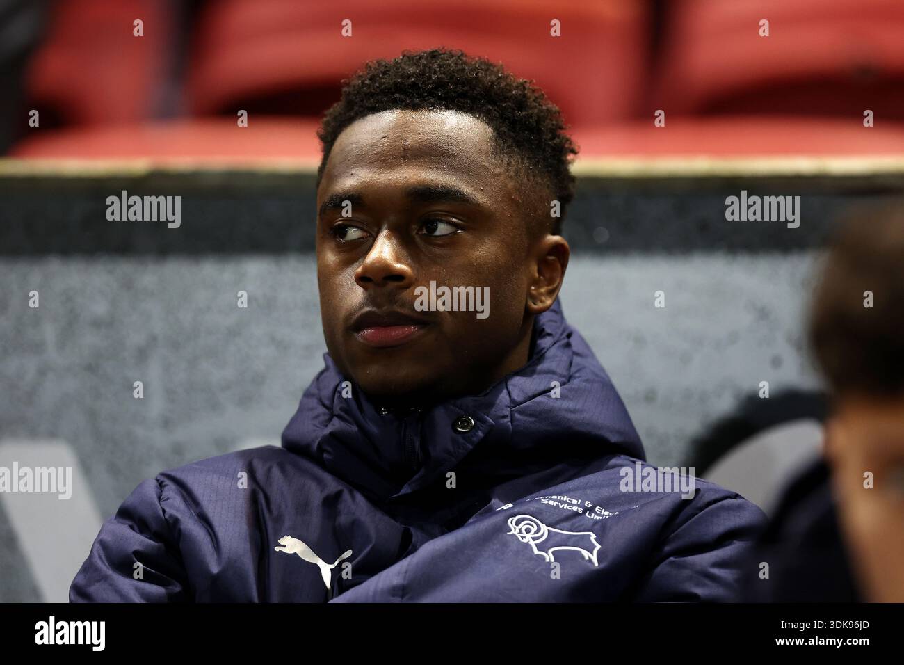 Derby County's Jaydon Banel ahead of the Sky Bet Championship match at ...