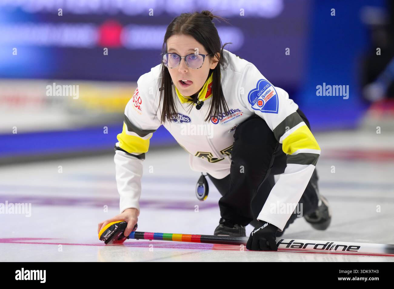 Manitoba-Lawes' skip Selena Njegovan watches her stone during her team ...