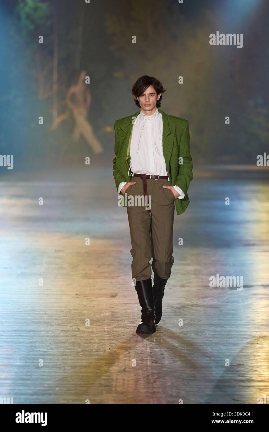 Berlin, Germany, 30st Jan, 2026. Model on runway at Danny Reinke on ...