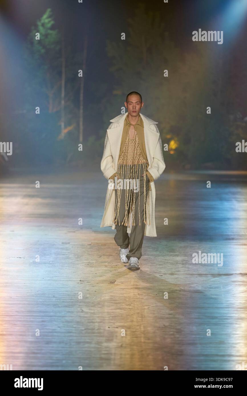 Berlin, Germany, 30st Jan, 2026. Model on runway at Danny Reinke on ...