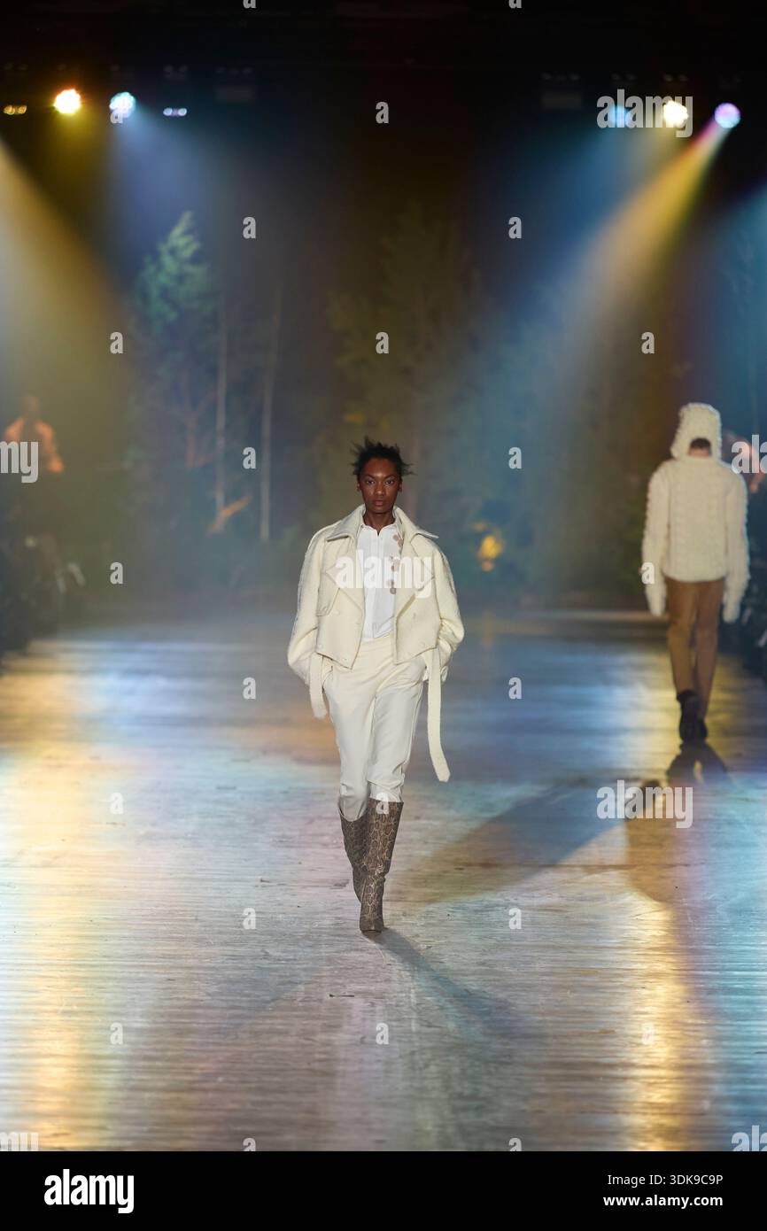 Berlin, Germany, 30st Jan, 2026. Model on runway at Danny Reinke on ...