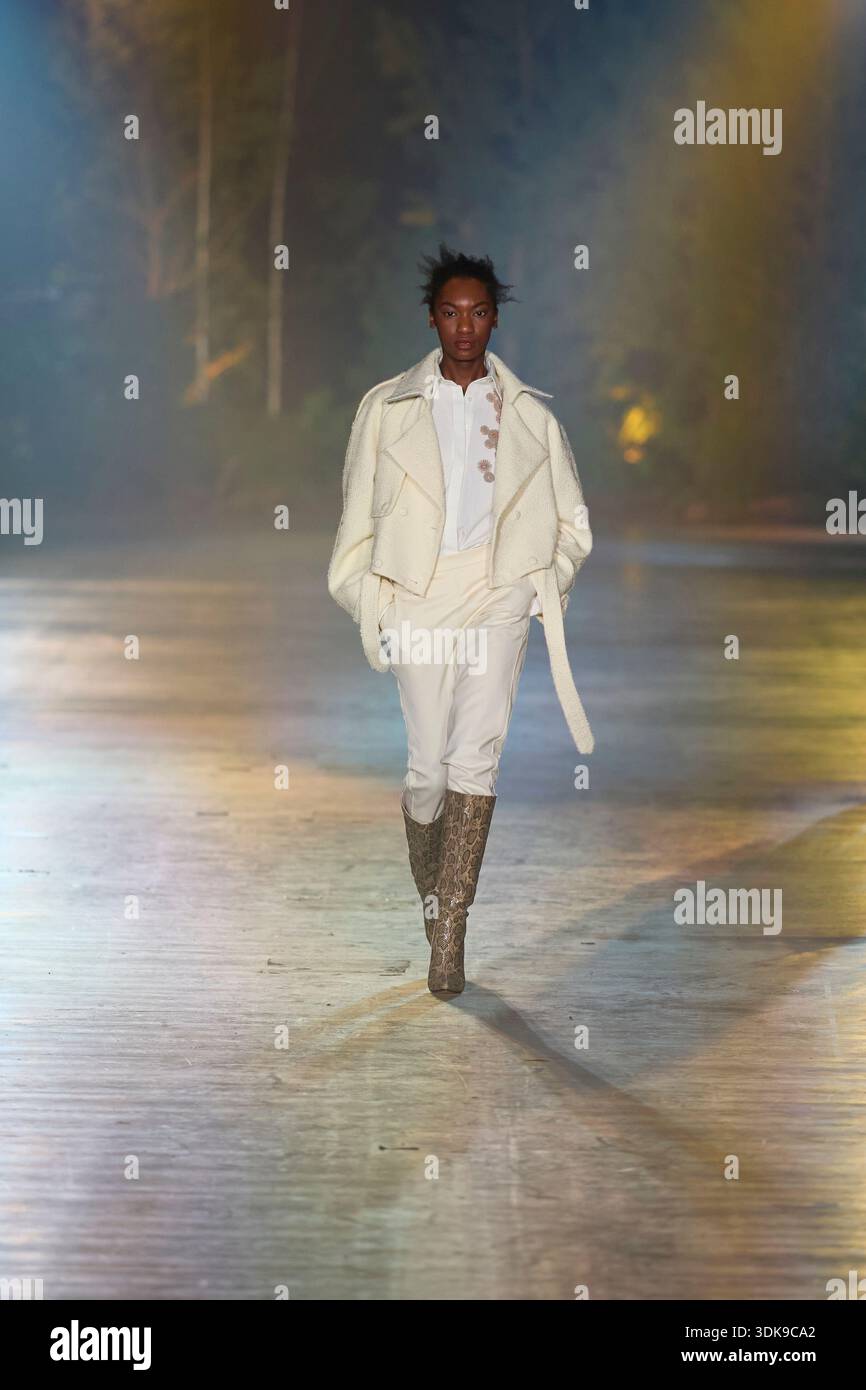 Berlin, Germany, 30st Jan, 2026. Model on runway at Danny Reinke on ...