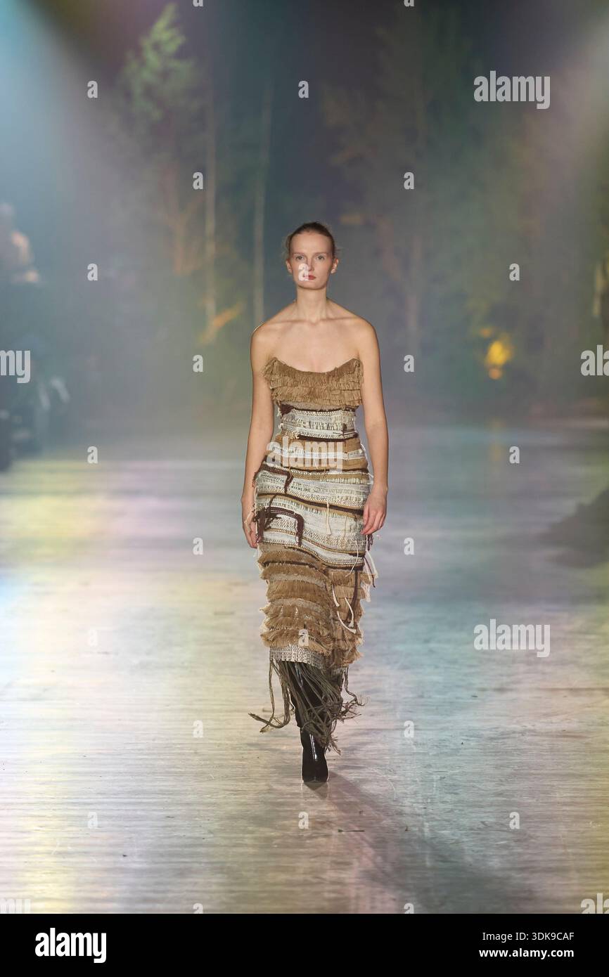 Berlin, Germany, 30st Jan, 2026. Model on runway at Danny Reinke on ...