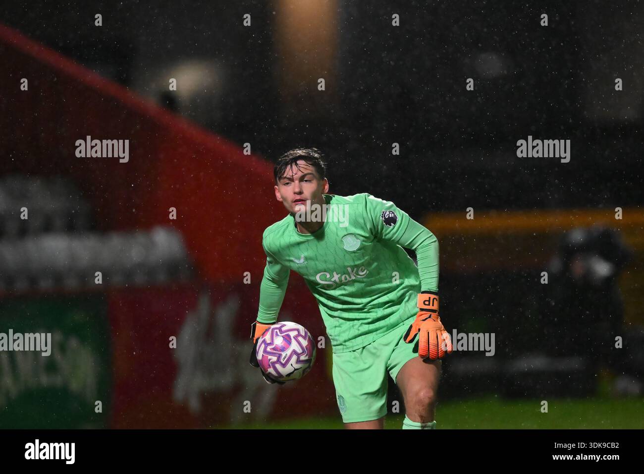 George Pickford Goalkeeper of Everton U21 during the Premier League 2 ...
