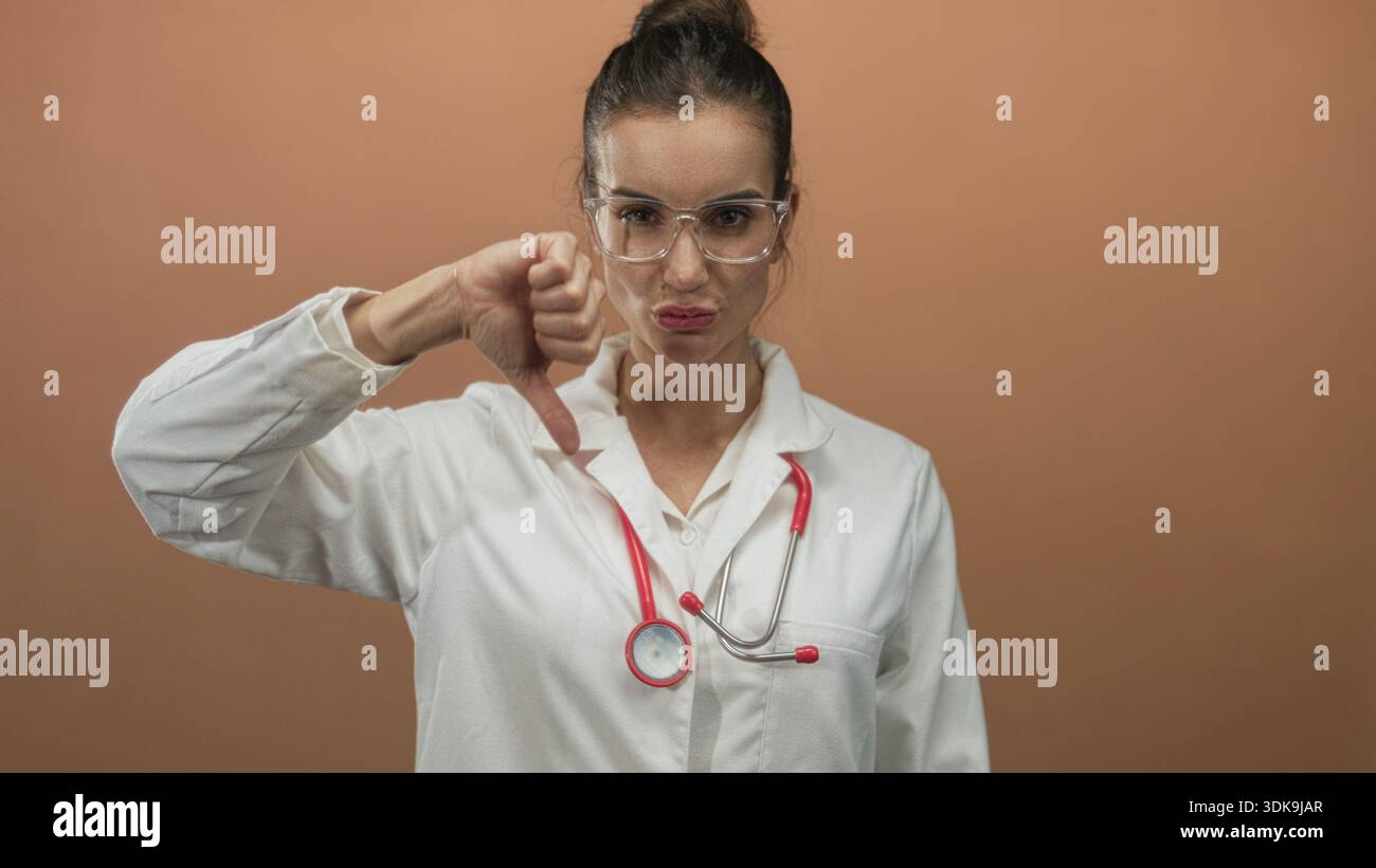 Woman wearing lab coat gives hi-res stock photography and images - Alamy
