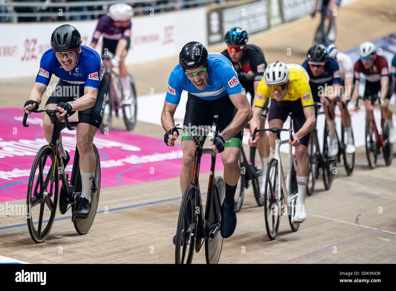30 January 2026, Berlin: Cycling: Six-day race. Jan-Willem Van Schip ...