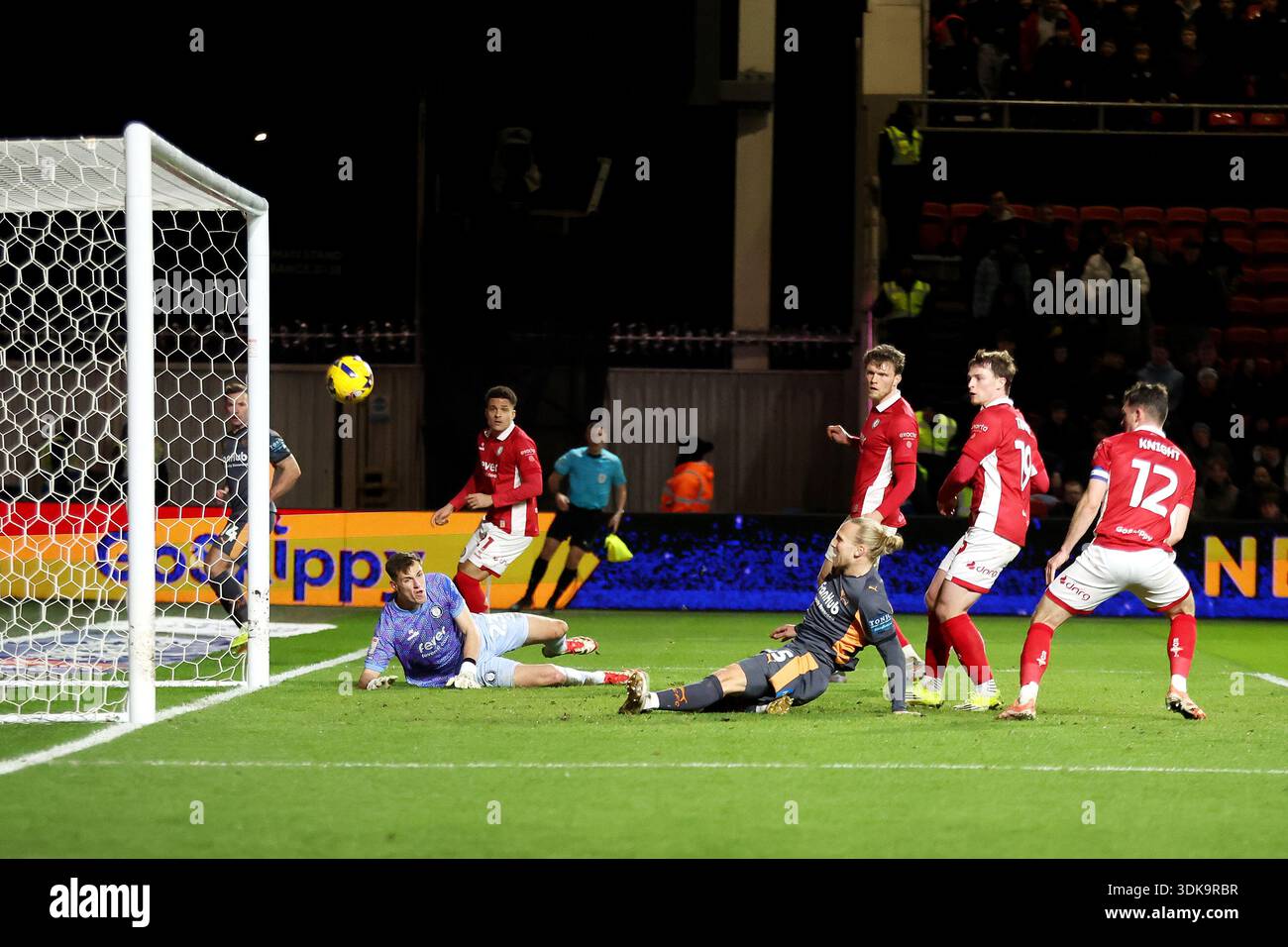 Derby County's Lars-Jorgen Salvesen scores their side's fifth goal ...