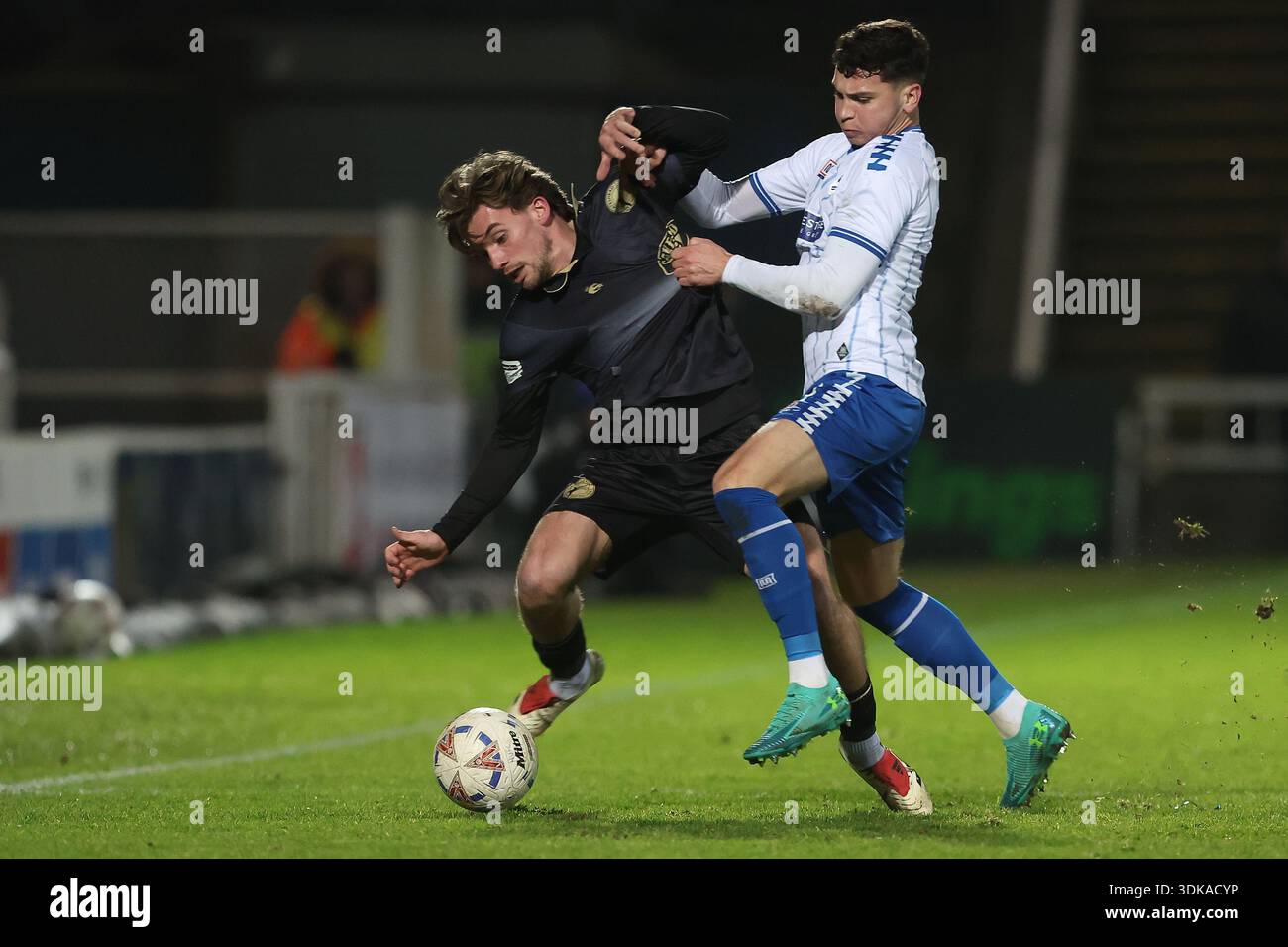 Gateshead's Kyle Hurst and Hartlepool United's Jamie Miley battle for ...