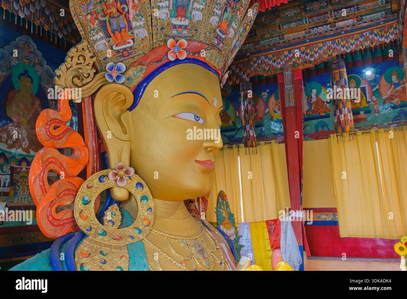 Statue of Maitreya, Future Buddha, inside Hemis Monastery ,Hemis Gompa ...