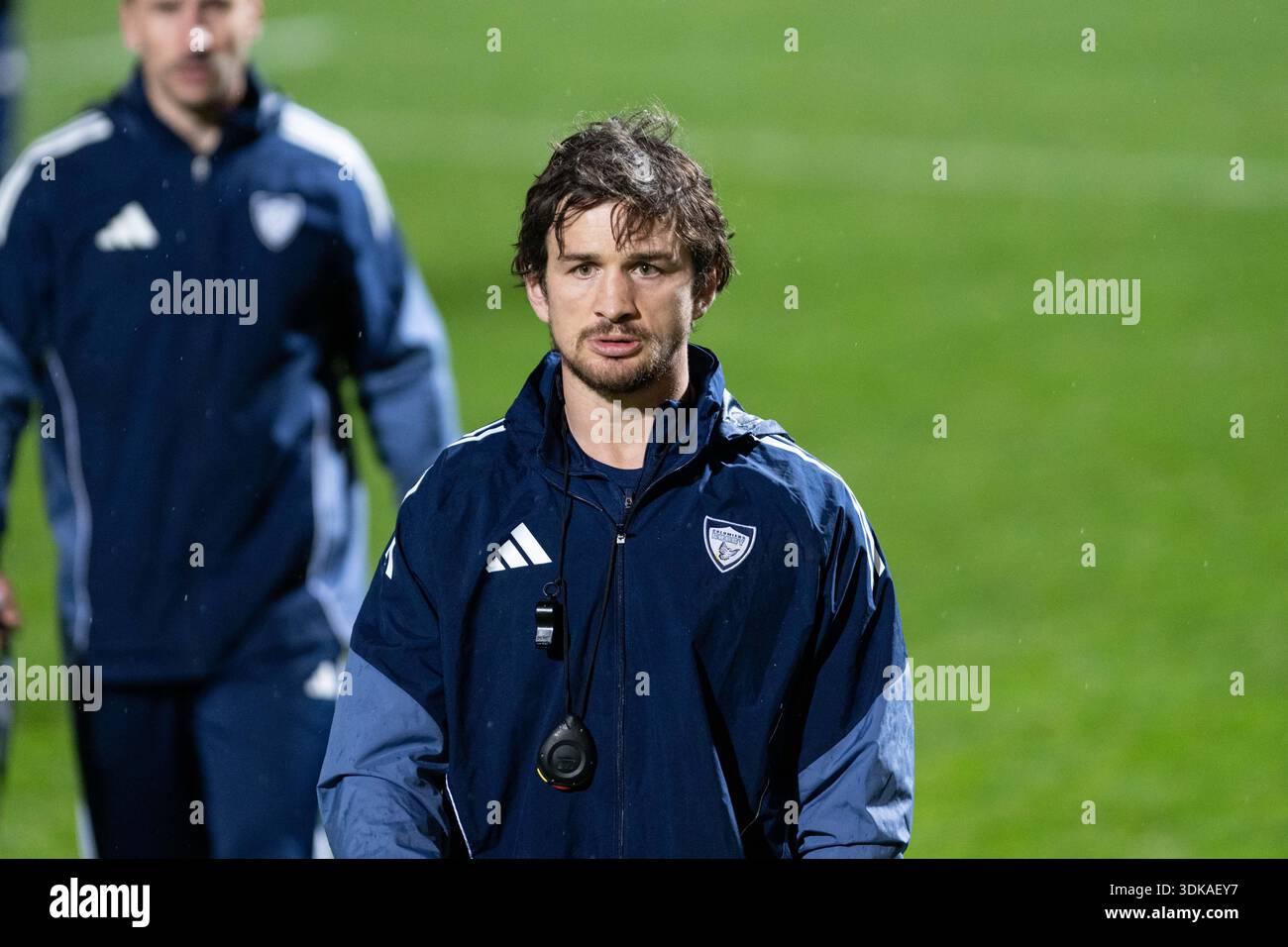 Forwards Trainer Aurelien Beco of Colomiers during the Pro D2 match ...