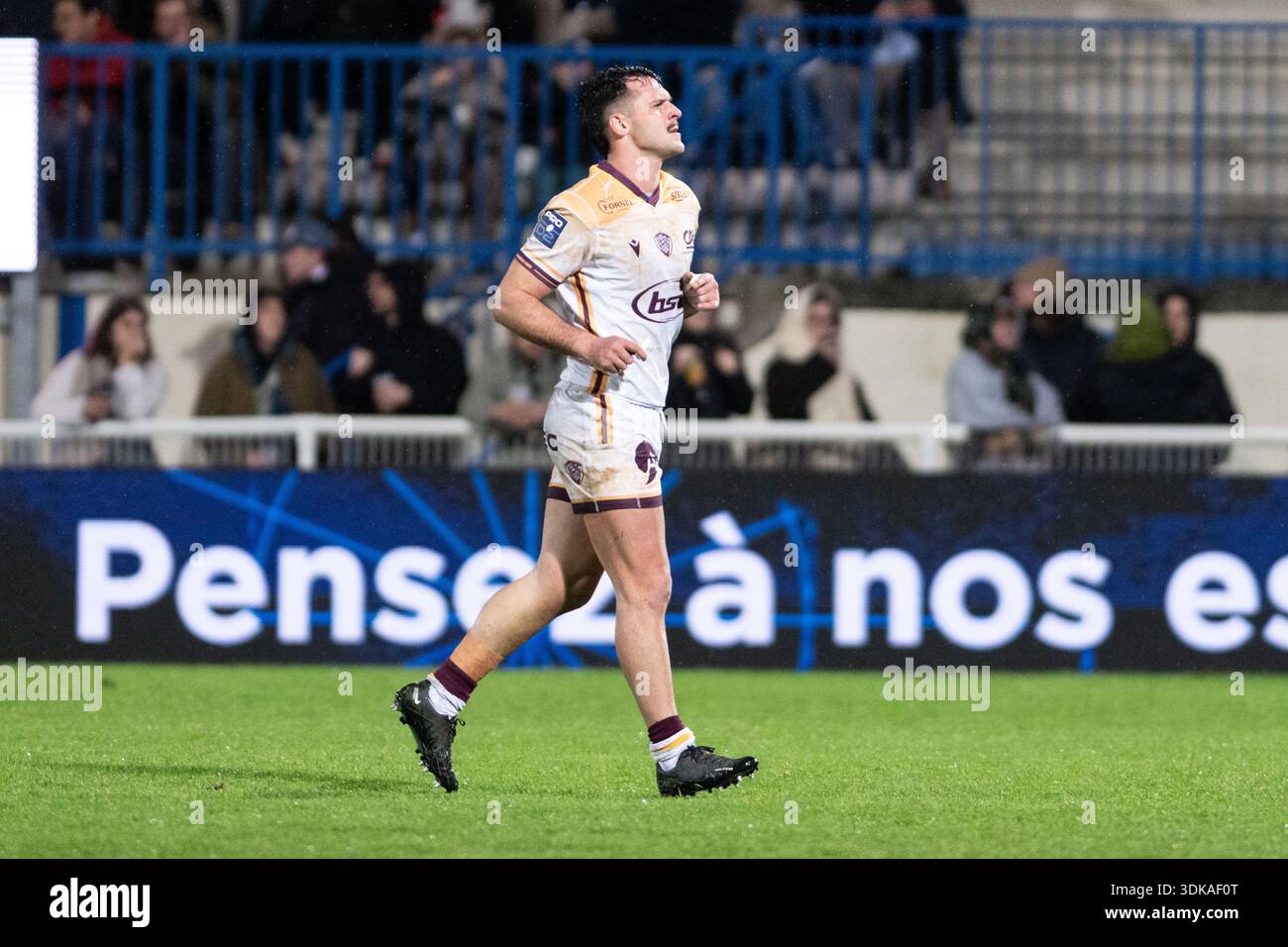 Mathis Lafon of Soyaux during the Pro D2 match between Colomiers and Soyaux at Stade Chanzy on ...