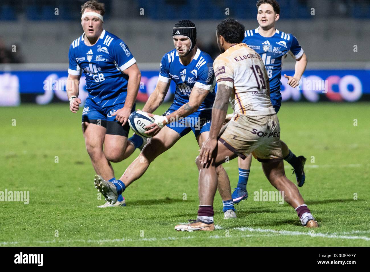 Vincent Pinto of colomiers during the Pro D2 match between Colomiers ...