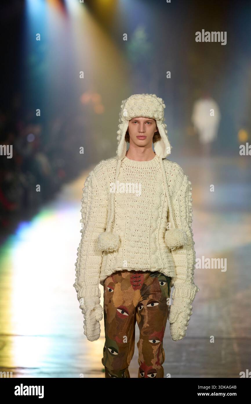 Berlin, Germany, 30st Jan, 2026. Model on runway at Danny Reinke on ...