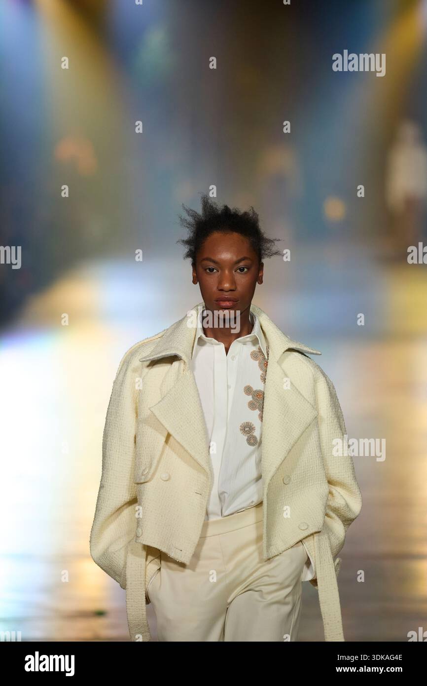 Berlin, Germany, 30st Jan, 2026. Model on runway at Danny Reinke on ...