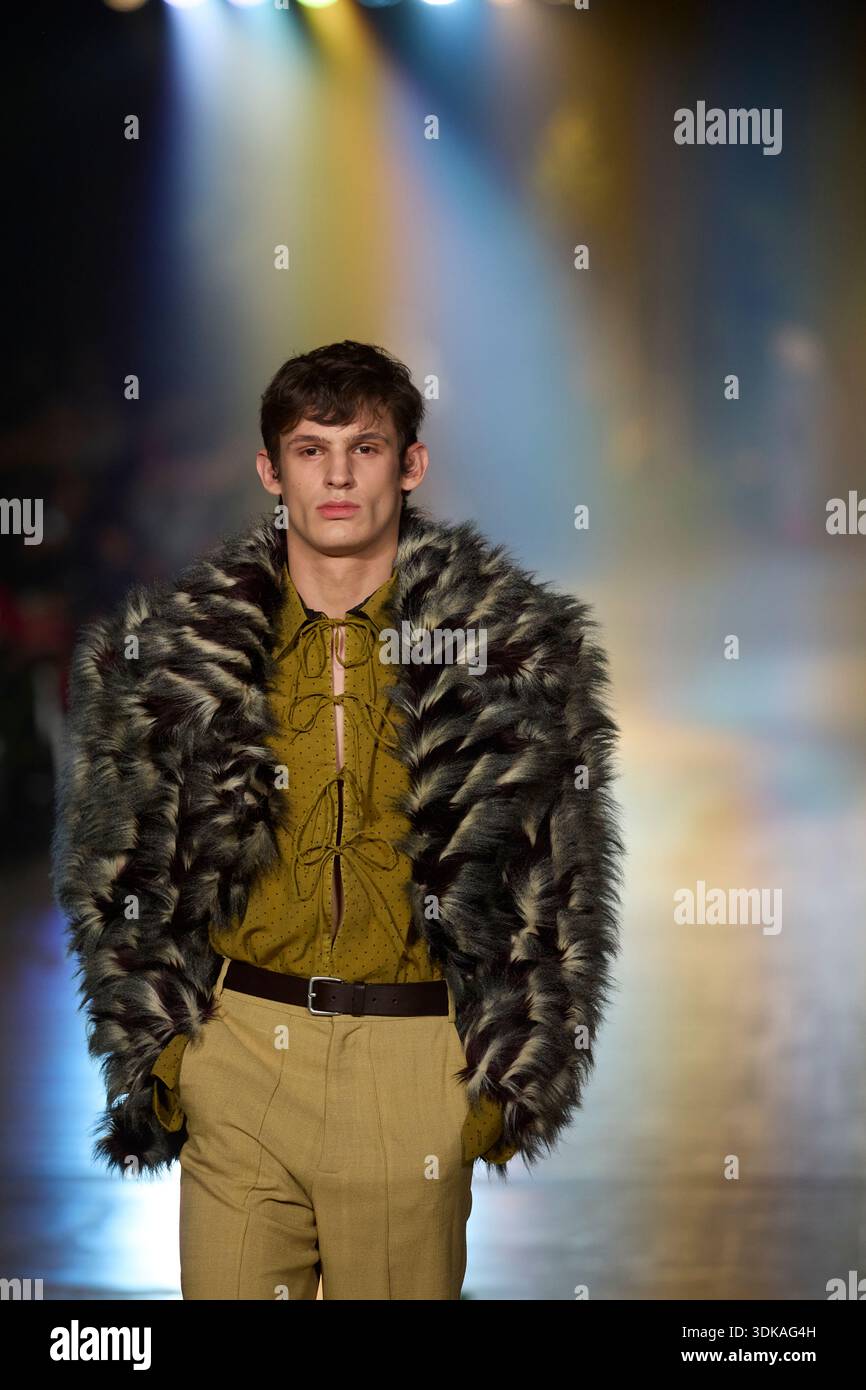 Berlin, Germany, 30st Jan, 2026. Model on runway at Danny Reinke on ...