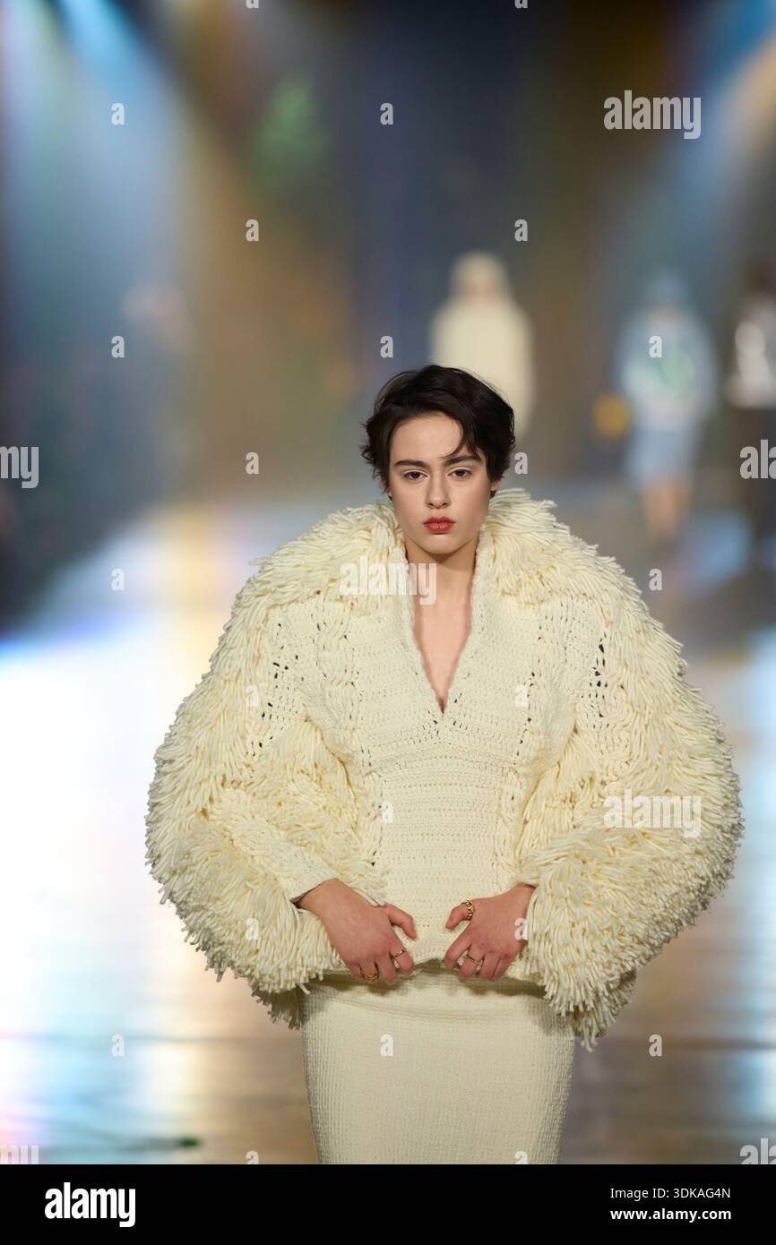 Berlin, Germany, 30st Jan, 2026. Model on runway at Danny Reinke on ...