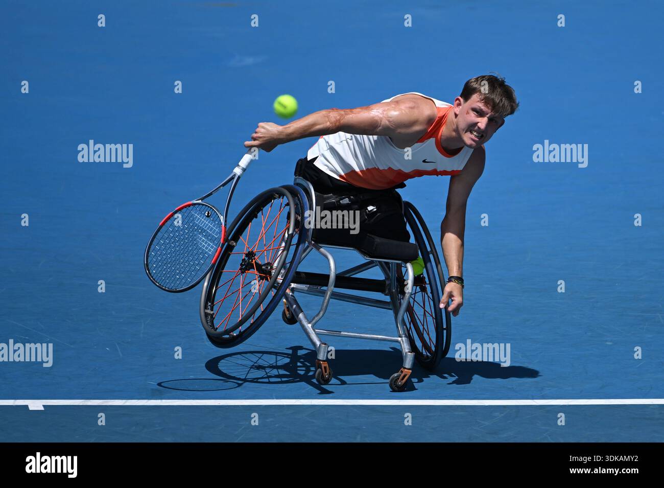 Niels Vink of the Netherlands in action during the quad wheelchair ...
