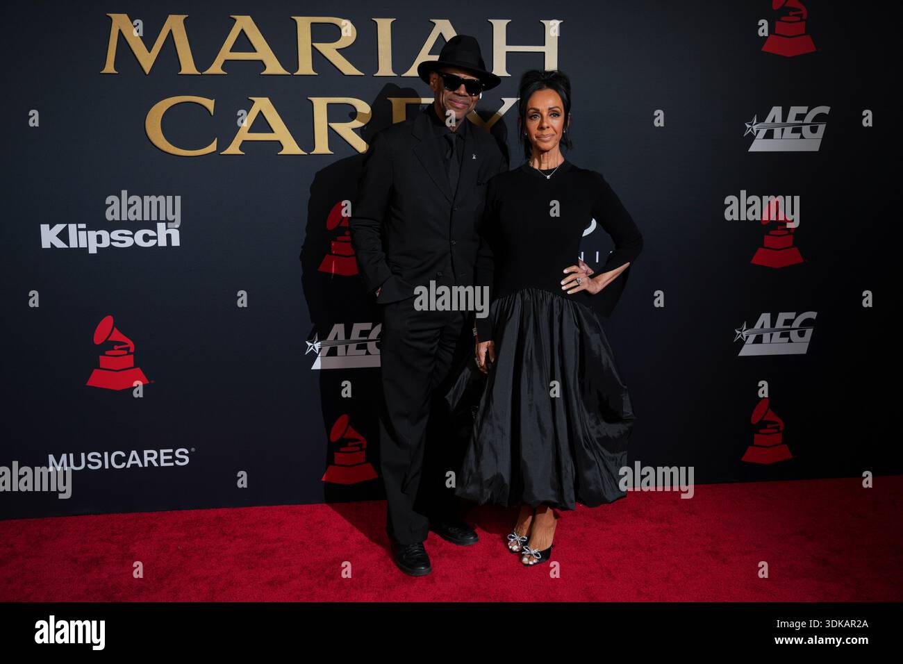 Jimmy Jam, left, and Lisa Harris arrive at MusiCares Person of the Year ...
