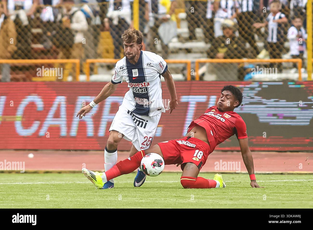 Huancayo, Peru - Jannuary 30: Gaspar Gentile of Alianza Lima and Jean ...