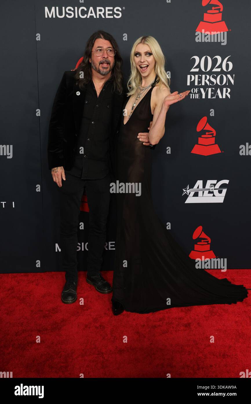 LOS ANGELES, CALIFORNIA - JANUARY 30 Jordyn Blum and Dave Grohl at the ...