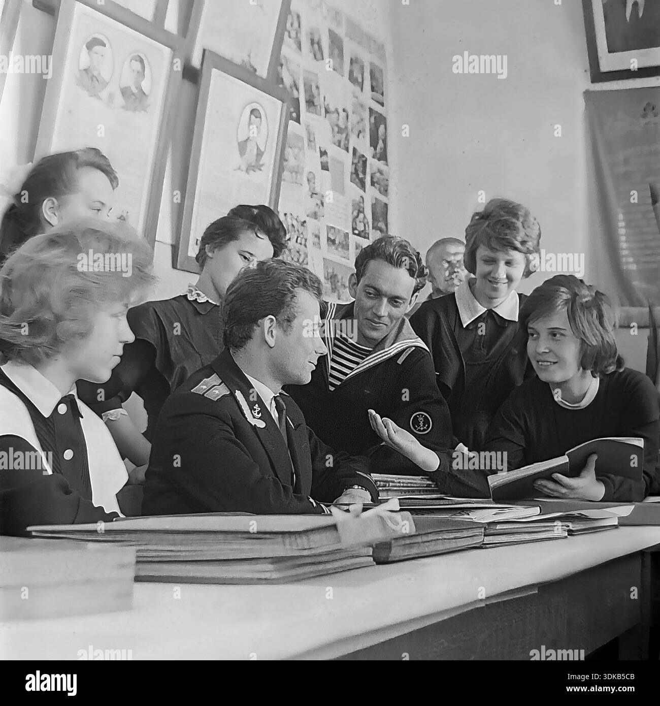 1960s group students around hi-res stock photography and images - Alamy