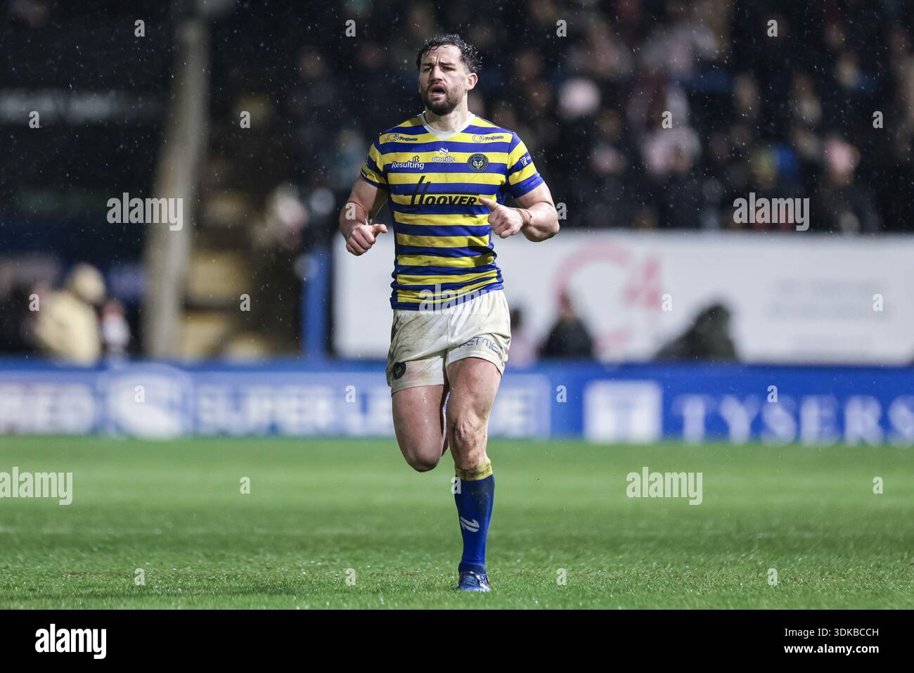 Toby King of Warrington Wolves during the Pre Season match Warrington ...