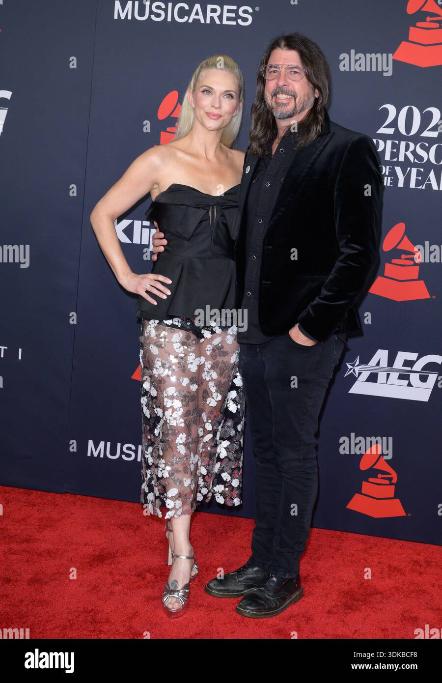 LOS ANGELES, USA. January 30, 2026: Dave Grohl & Jordyn Blum at the ...