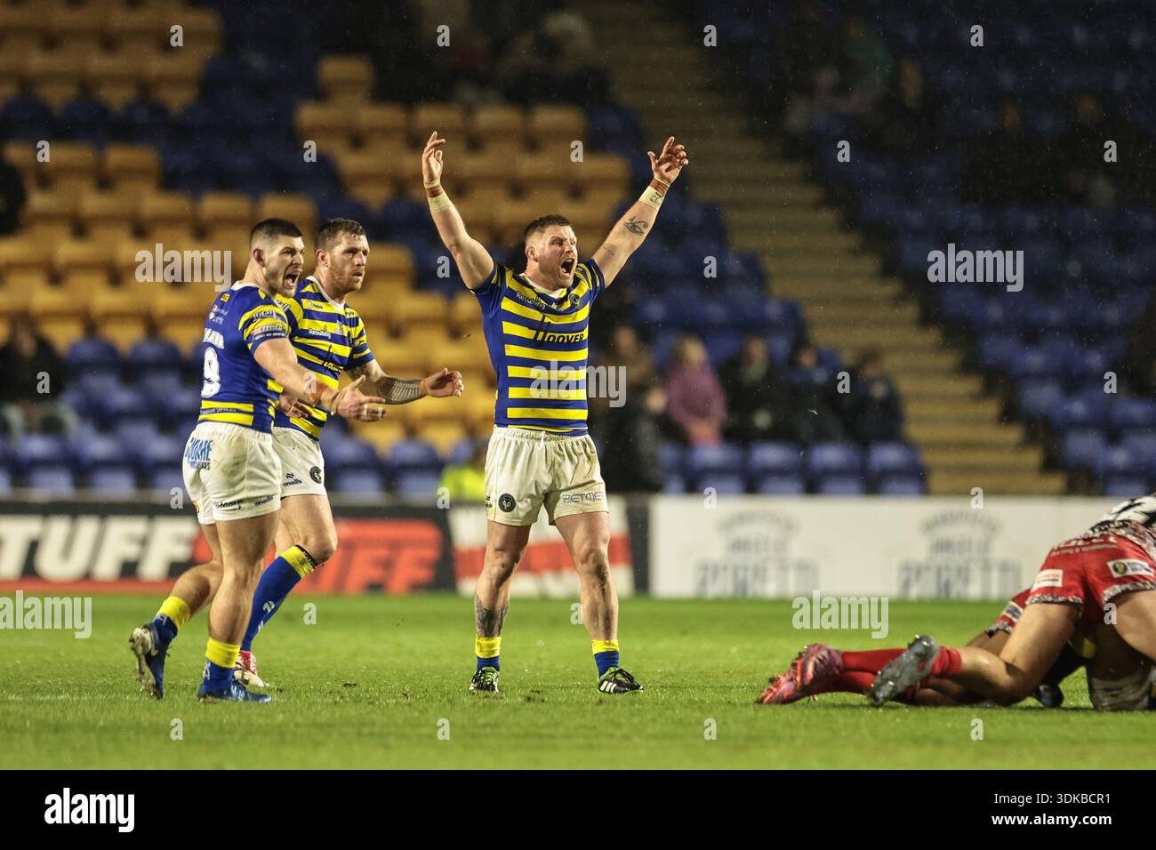 Luke Yates of Warrington Wolves during the Pre Season match Warrington ...