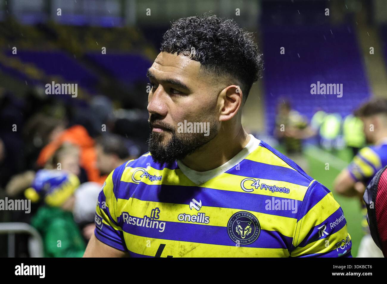 Kelepi Tanginoa of Warrington Wolves during the Pre Season match ...